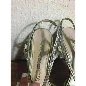 Caparros | Shoes | Caparros Womens Size 75 Silver Strappy 3stiletto ...